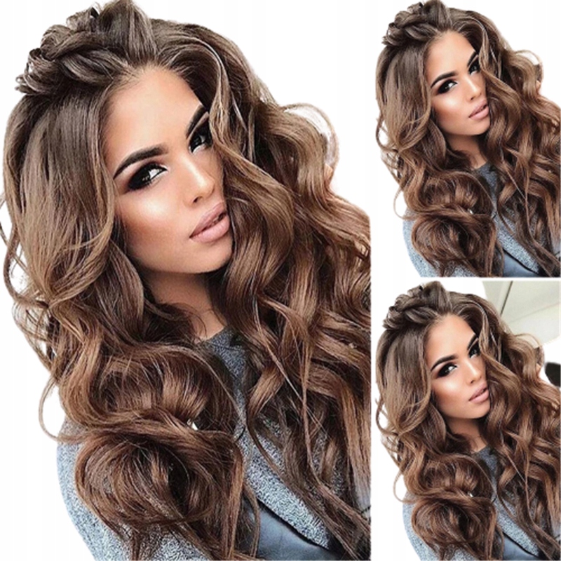 Peruki damskie puszyste duże fale długie loki B - 10089471505 ...