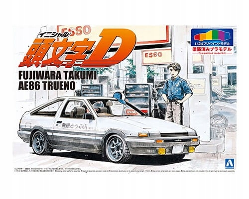 Toyota AE86 Trueno Pre-Painted Initial D Takumi Fujiwara 1:24 Aoshima 06199 - 15134339223 ...