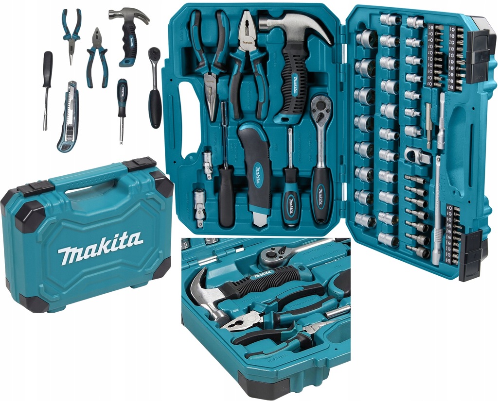 MAKITA E-10899 ZESTAW NARZĘDZI RĘCZNYCH BITY 76szt - 12963834037 ...