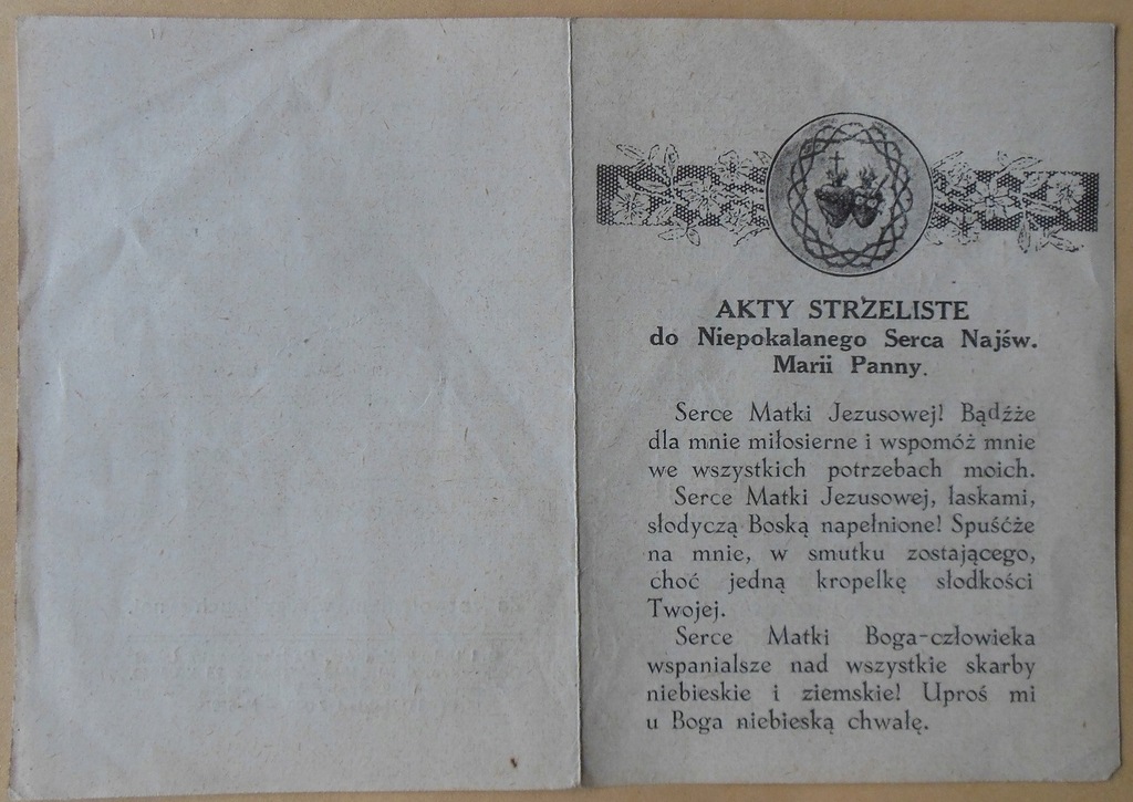 Akty Strzeliste do Niepokalanego Serca Marii Panny - 12881210267 ...