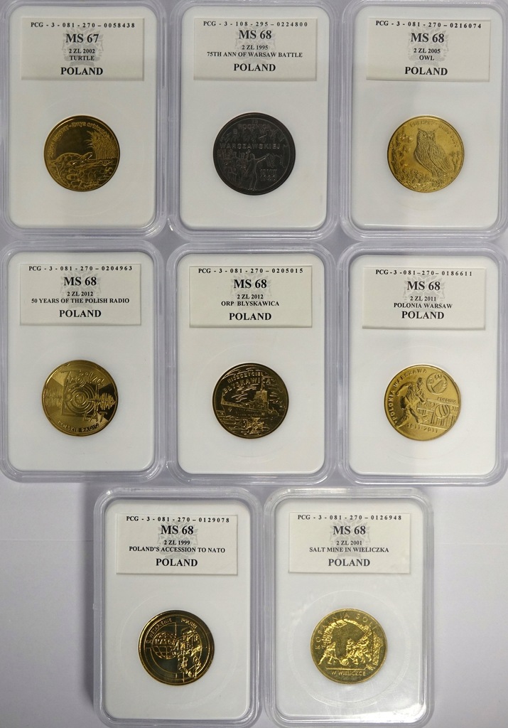 SM 14 Zestaw monet dwuzłotowych - GCN MS67/MS68 - 15048012046 - oficjalne archiwum Allegro