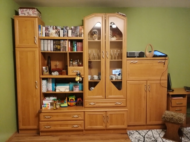 Meble - Meblościanka kolor olcha miodowa - 8578400793 - oficjalne ...