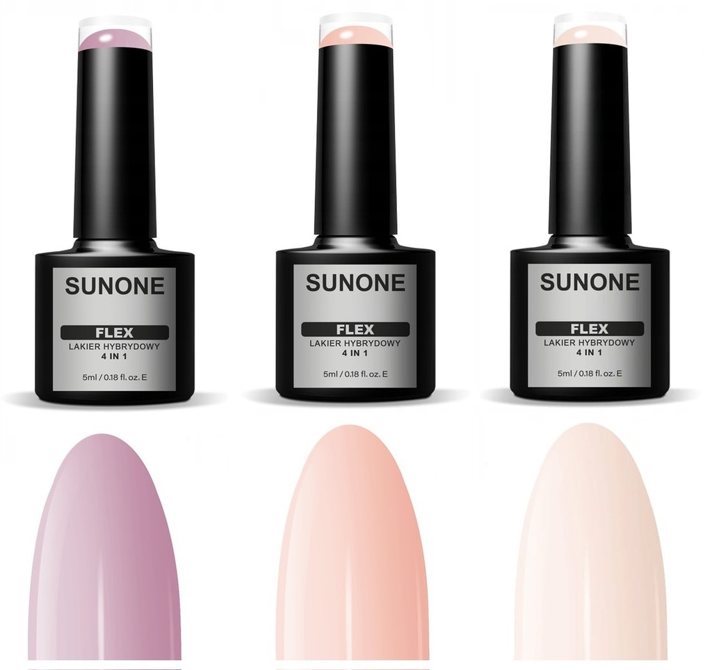 3x SUNONE FLEX 4w1 BAZA KAUCZUKOWA BASE KOLORY - 11051909893 ...