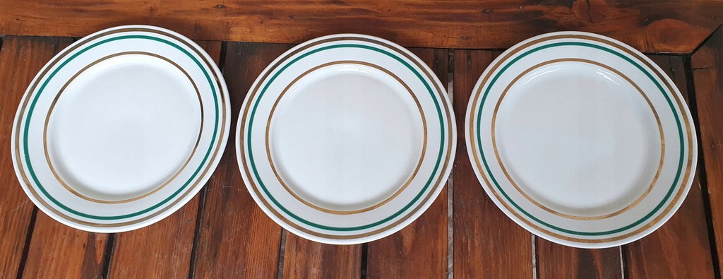 Stare talerzyki deserowe Lubiana 3szt PRL - 11867575887 - oficjalne archiwum Allegro