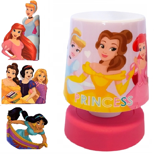 Lampka nocna dla dzieci push light Disney Princess - 11715232139 ...