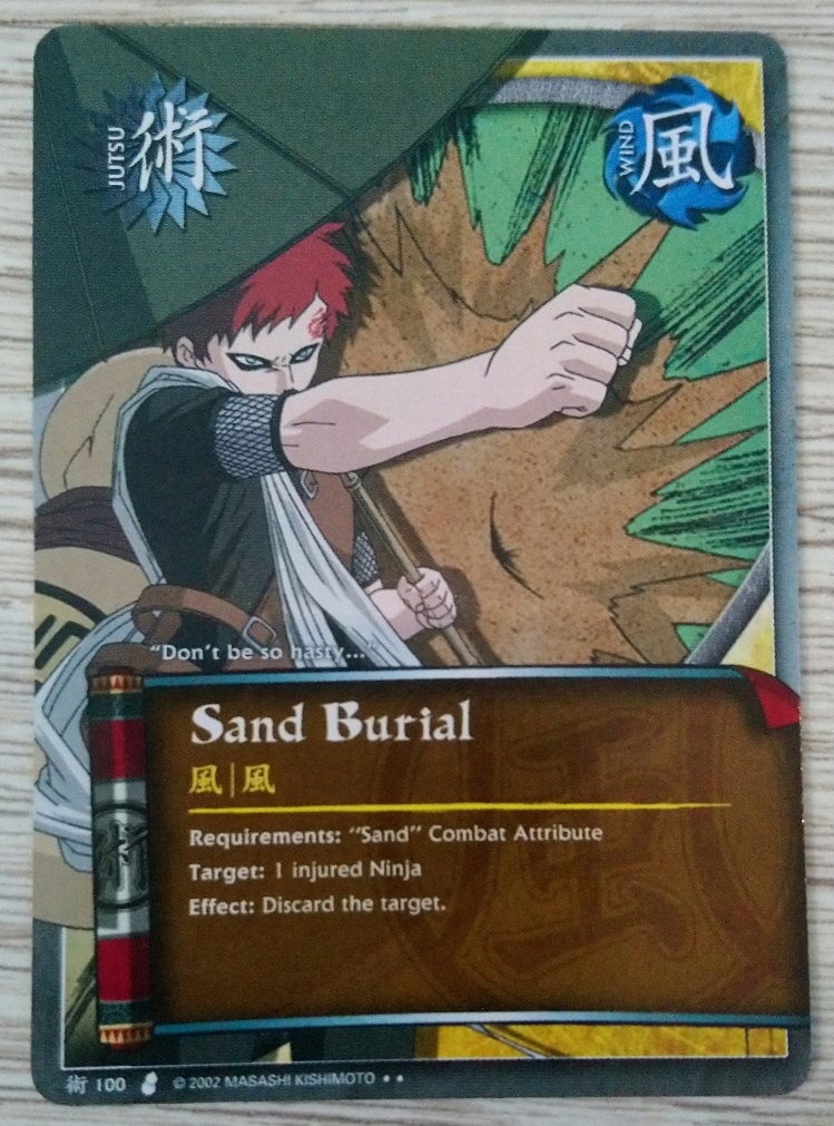 Karta Naruto CCG Jutsu Sand Burial - J-100 - 12812224130 - oficjalne ...