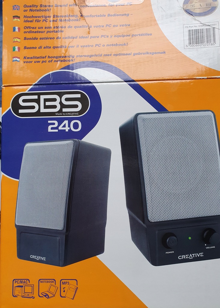 GŁOŚNIKI KOMPUTEROWE CREATIVE SBS240 2.0 CZARNE - 12942818603 ...