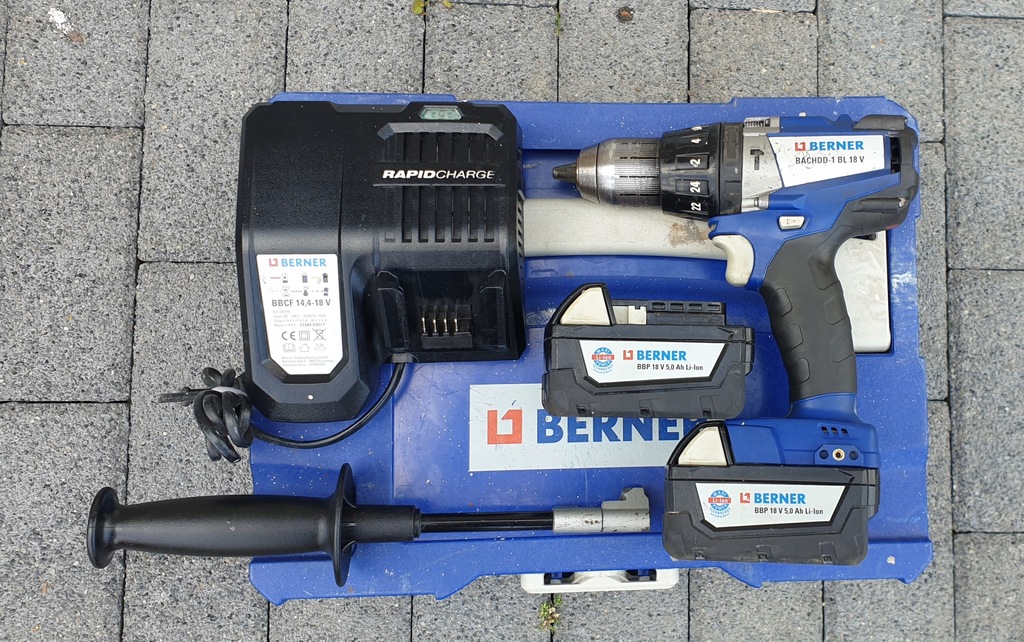 Wiertarko-wkrętarka Berner BACHDD-1 BL 18V 5,0 Ah - 9332669039 - oficjalne archiwum Allegro
