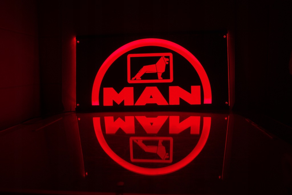 Tablica MAN LED NAD ŁÓŻKO DUŻA LOGO MAN MOMAN 24V - 7929049556 ...