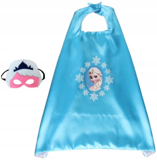 Peleryna ELSA + MASKA Strój Przebranie Frozen Elza - 11782858231 ...