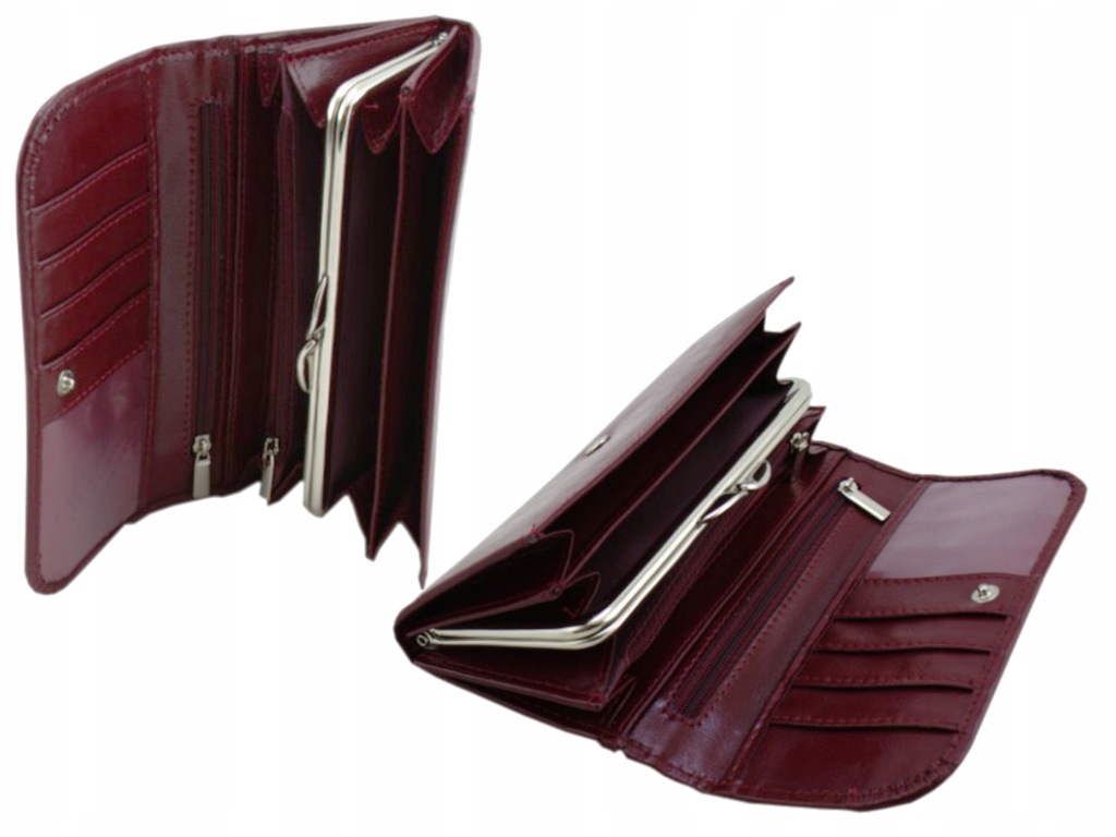 Portfel damski długi Polski banknoty monety karty - 11326109001 ...