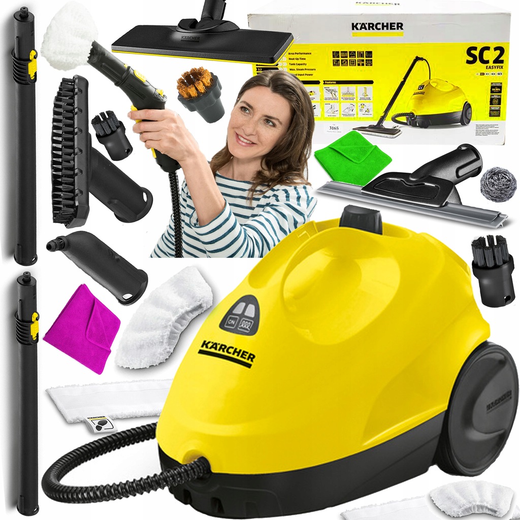 PAROWNICA KARCHER SC2 MOP PAROWY MYJKA PREZENT SET - 9954454352 ...