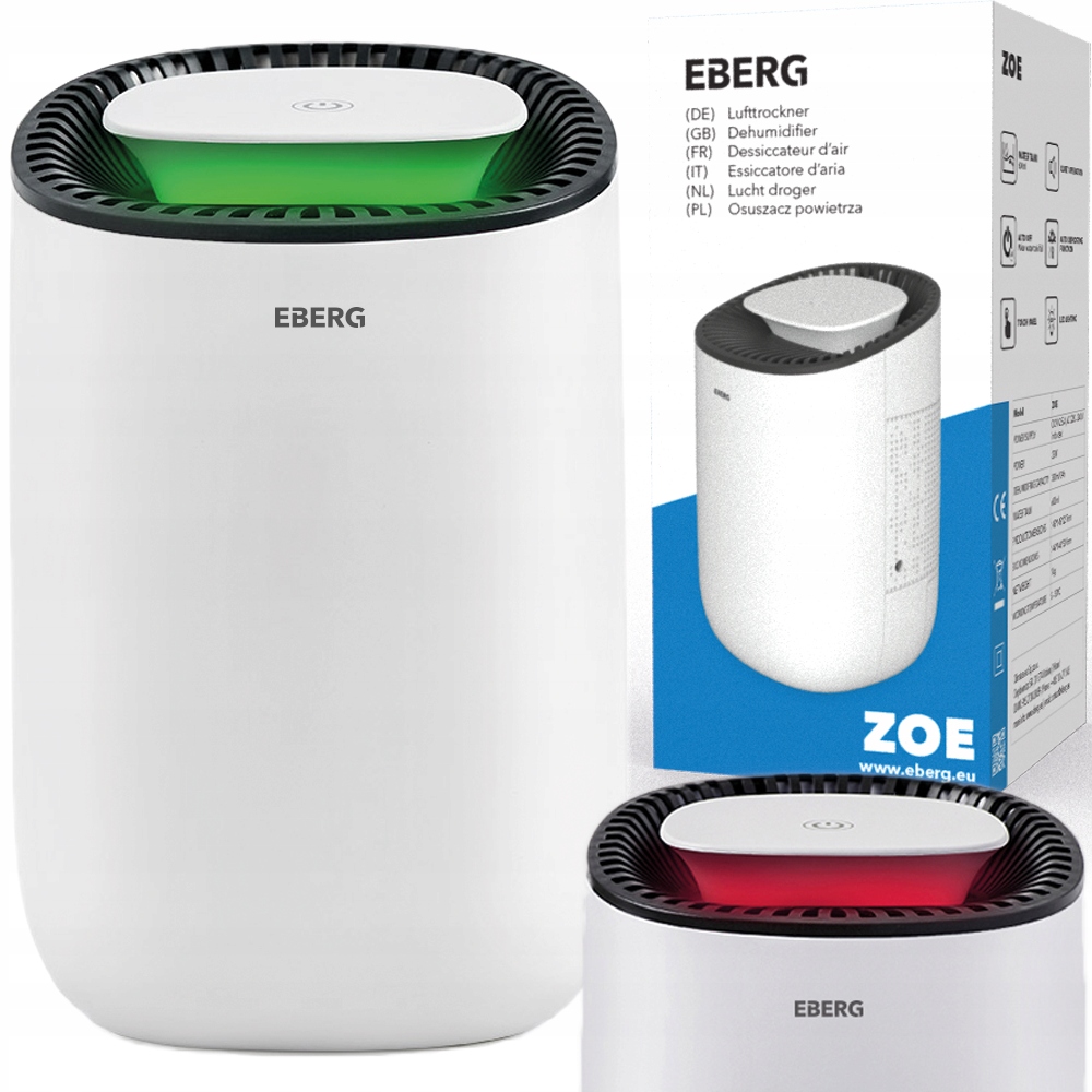 Mini osuszacz powietrza EBERG ZOE pochłaniacz LED - 8699540723 ...