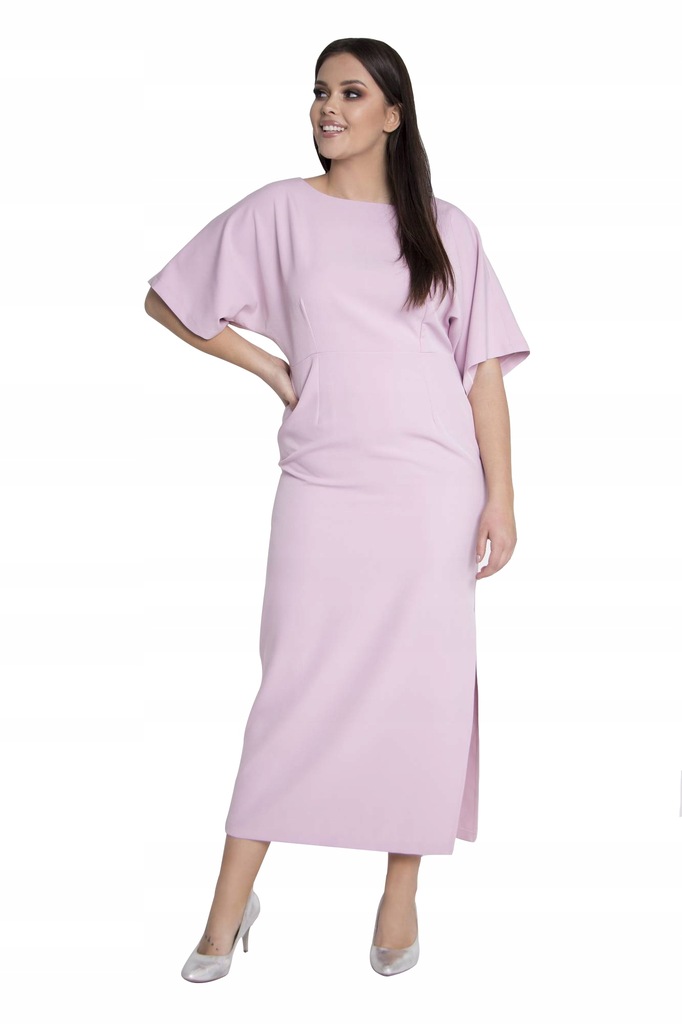 Sukienka NATALIA long kimono pudrowy róż 54 - 8147780913 - oficjalne ...