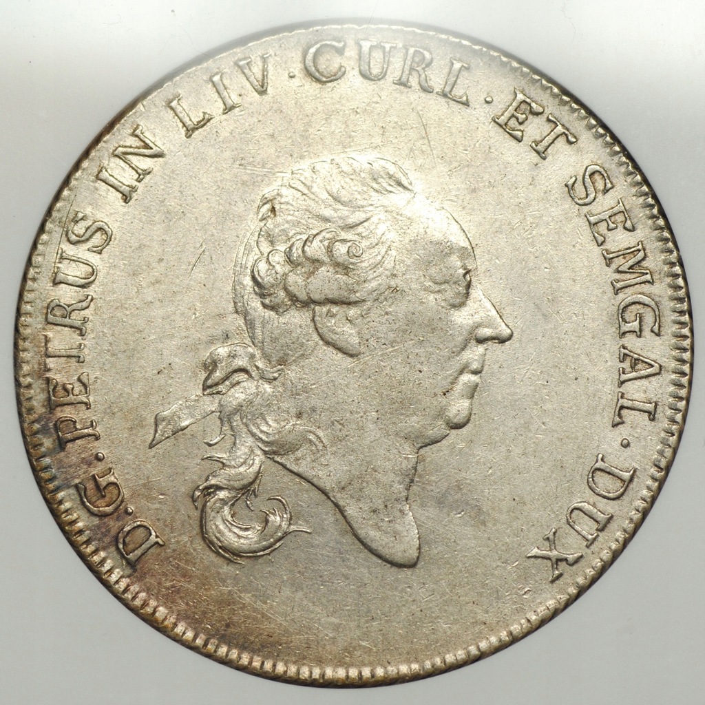 ym Kurlandia talar 1780 Mitawa P. Biron - rzadki i bardzo ładny - NGC AU58 - 14811703153 ...
