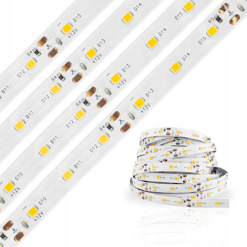 Taśma LED Pasek 12V 24W 300LED Żółta 5m - 11389848480 - oficjalne ...