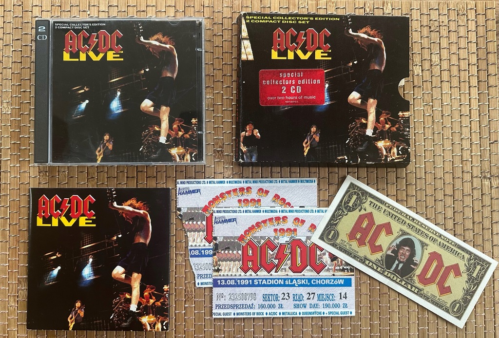 Płyta kompaktowa AC/DC 2CD ACDC LIVE 1992 special edition pakiet RARYTAS - 14797729194 ...