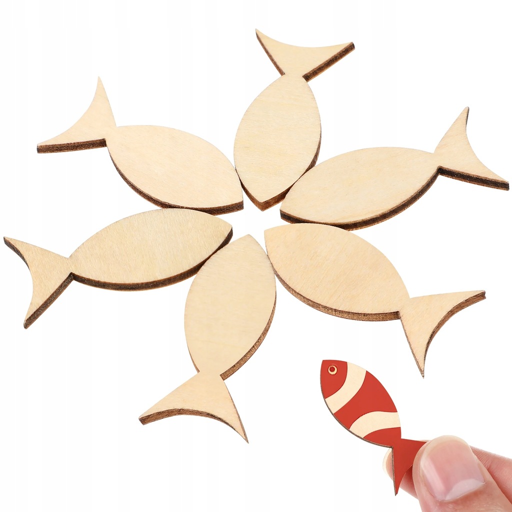 Wood Fish Cutouts Natural Sea Gift Wooden 100 Pcs - 13966537288 ...