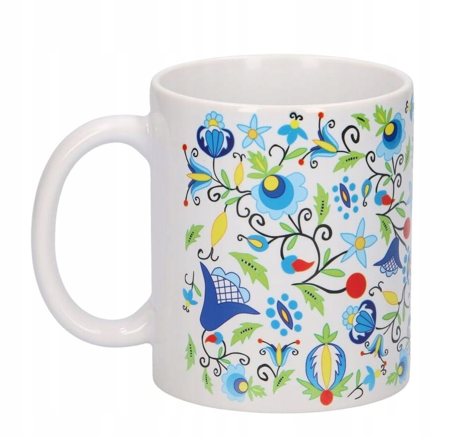 Kubek folk - wzory kaszubskie - haft żukowski - 9526913528 - oficjalne archiwum Allegro