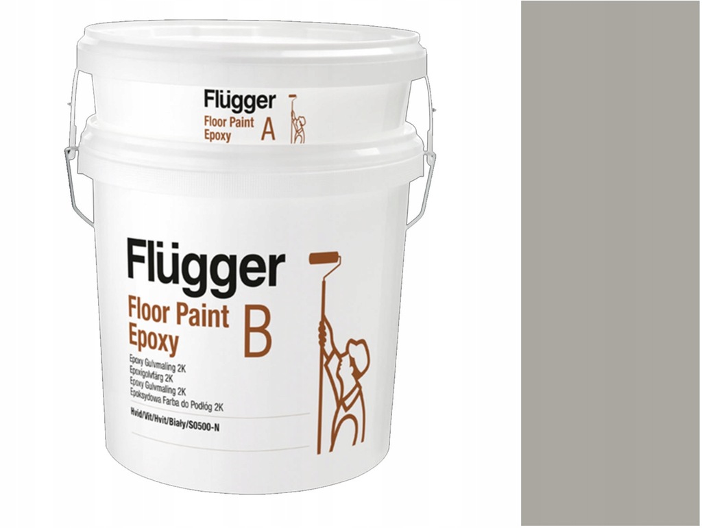 Flugger epoksydowa farba do posadzek SZARA 4L - 12949867038 - oficjalne archiwum Allegro