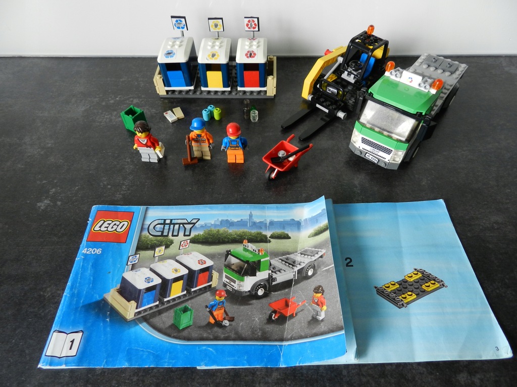 LEGO CITY 4206 Śmieciarka *Recycling Truck *100% - 9268448585 ...
