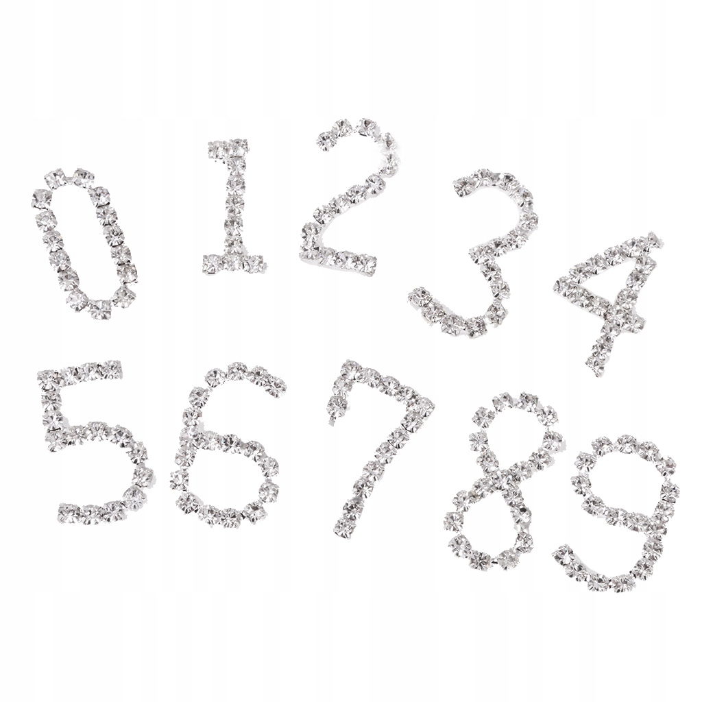 10pcs Crystal Rhinestone Number Embellishments for - 13546013458 ...