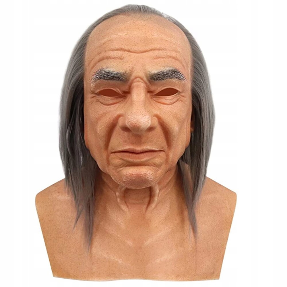 Maska Stara maska męska silikonowa realistyczna tw - 12633266425 ...