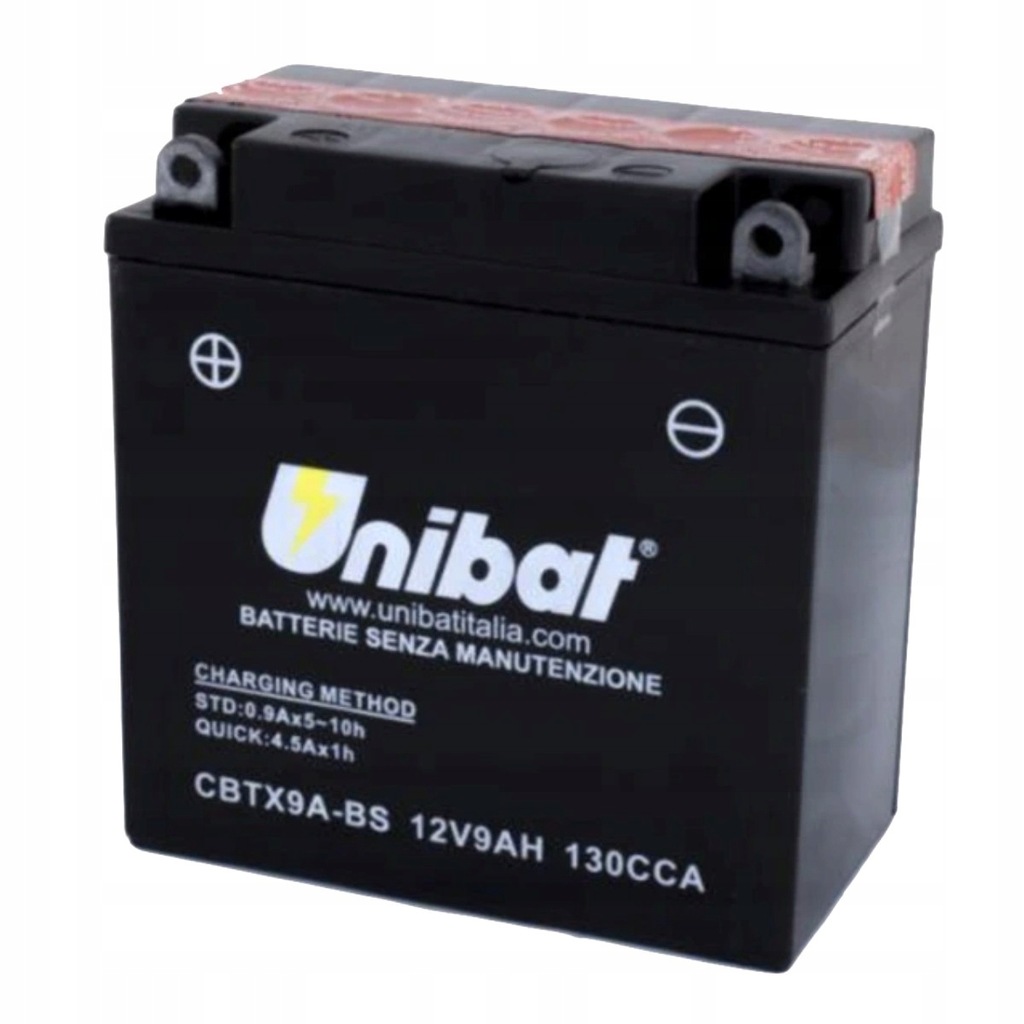Akumulator Unibat MF AGM CBTX9A-BS 12V 9Ah 130A L+ - 10643408003 - oficjalne archiwum Allegro