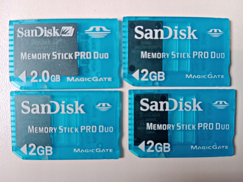KARTA SANDISK MEMORY STICK PRO DUO 2GB MAGICGATE PSP KAMERA MS ...
