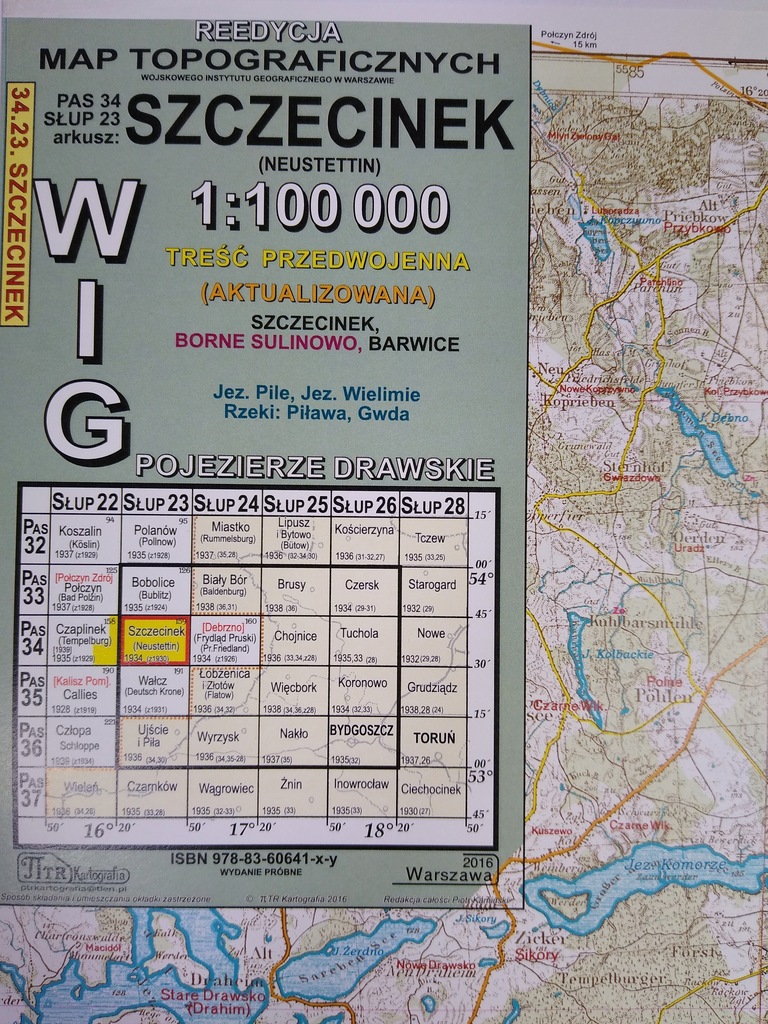 Mapa WIG Szczecinek P34 S22 reedycja - 10479149561 - oficjalne archiwum ...