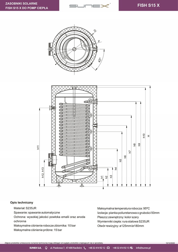 300l wymiennik bojler SUNEX FISH S15 - 12827183733 - oficjalne archiwum ...