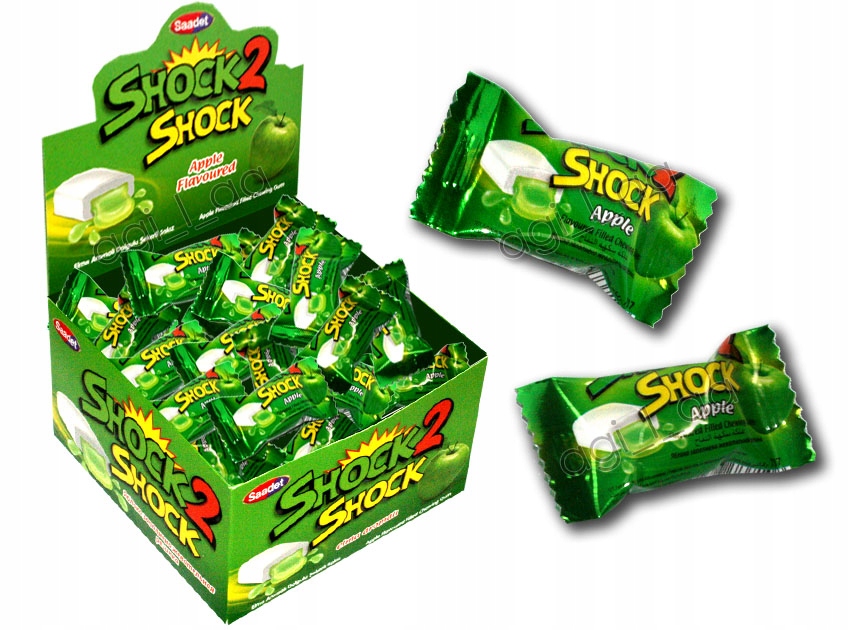 GUMA SHOCK 2 KWAŚNA JABŁKO 100szt W SUPER CENIE!! - 6997417605 ...