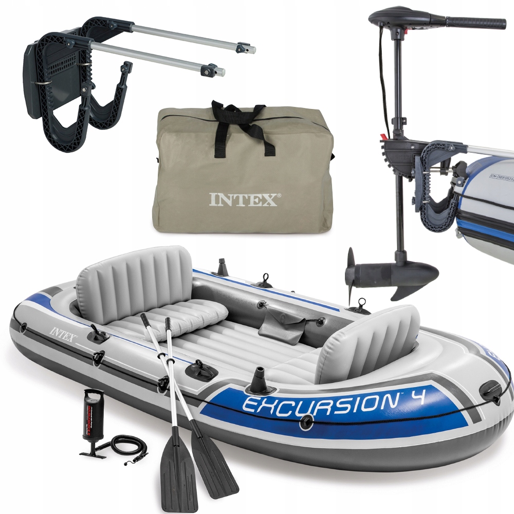 PONTON EXCURSION 4-OS SILNIK PAWĘŻ ZESTAW INTEX - 10921919853 ...
