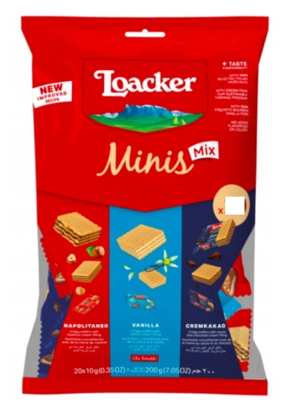 LOACKER MINIS MIX WAFELKI 120g - 12065362433 - oficjalne archiwum Allegro