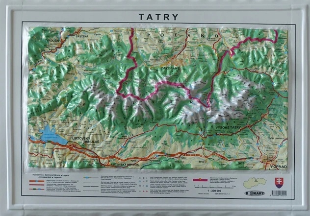 TATRY mapa plastyczna 1:200 000 BBKart - 11266082053 - oficjalne ...