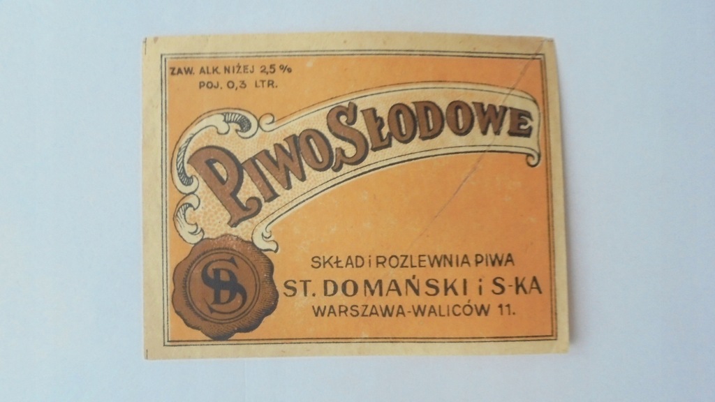 Stara etykieta browar Września - Warszawa - 13326143550 - oficjalne archiwum Allegro