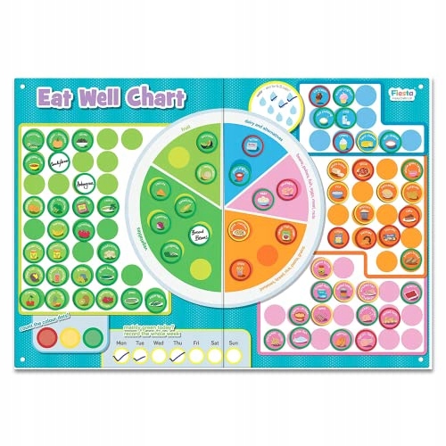 Fiesta Crafts Eat Well Magnetic Food Chart - Rewar - 12894842079 ...