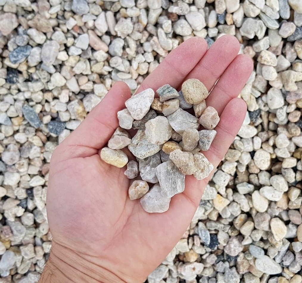 Grys Rzeczny Jasny Mix Kolor 8-16 mm Ozdobny 25 kg - 8664443016 ...