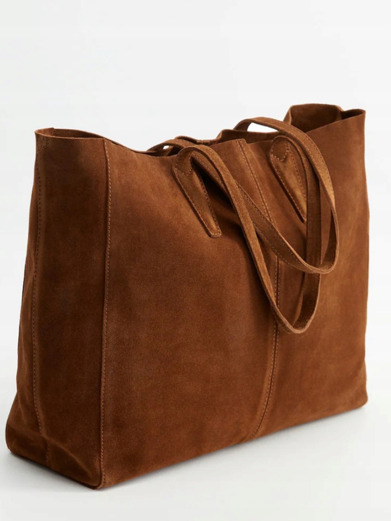 MANGO ZAMSZOWA TORBA SHOPPER 100% SKÓRA NATURALNA - 12231692068 - oficjalne archiwum Allegro