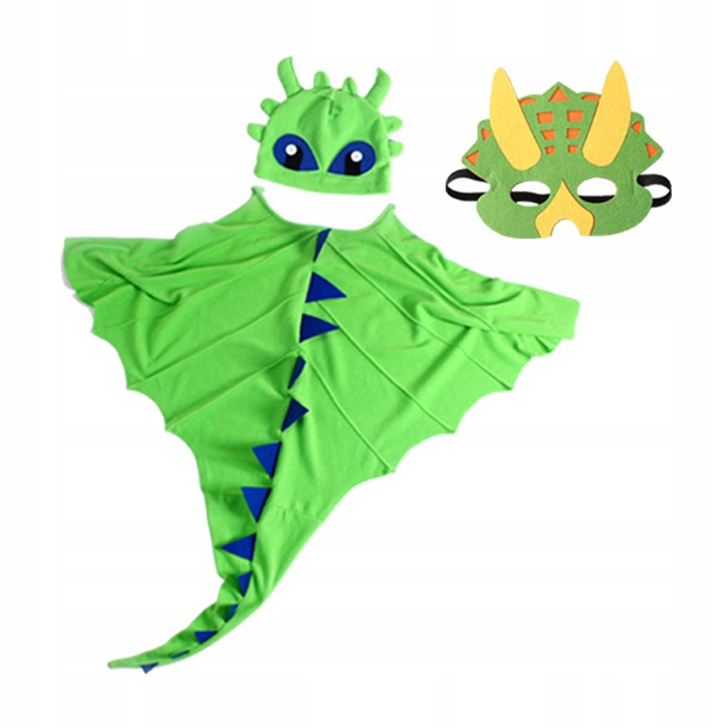 Toothless Dragon Costume with Hat Cloak for Kids Dinosaur Dress up ...