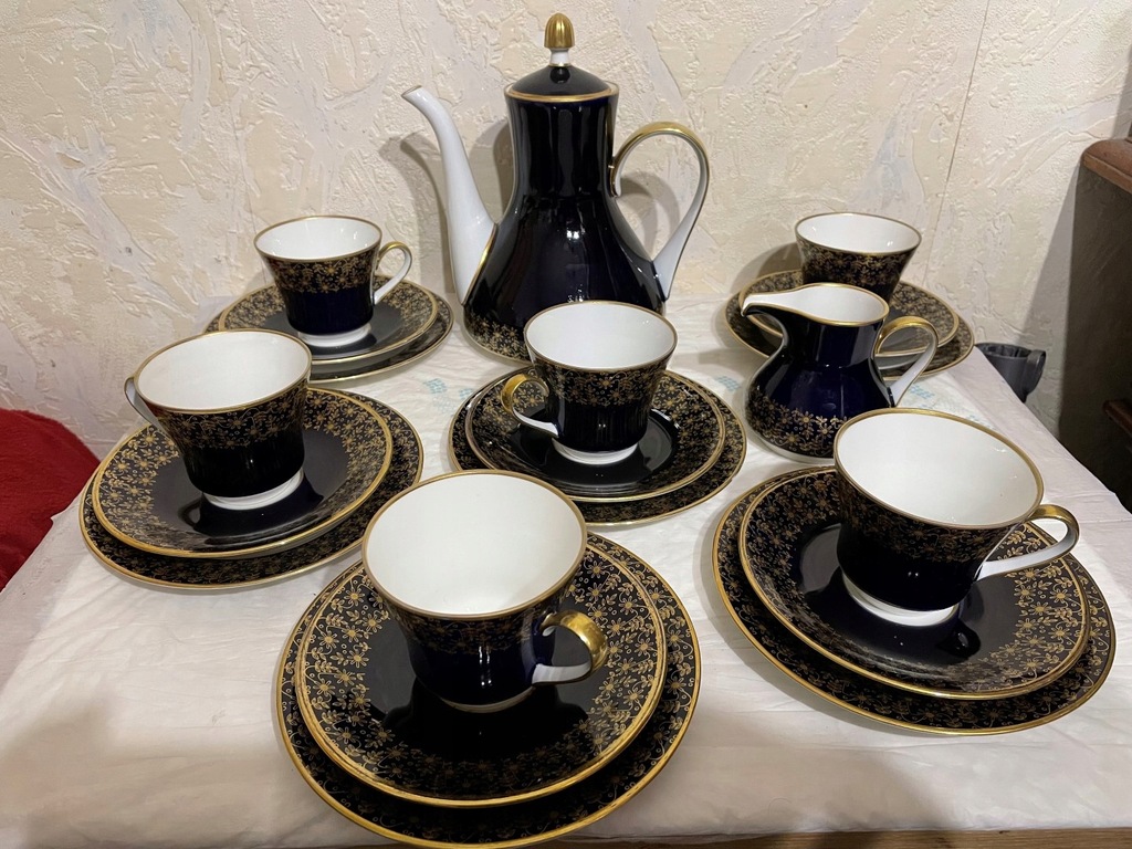 Weimar echt kobalt Harmonie. Zestaw do kawy. - 13398060658 - oficjalne ...