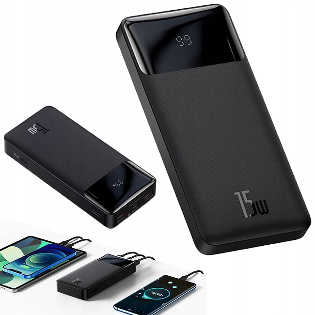 POWER BANK 20000MAH 3X USB USB-C 3A PD 15W BASEUS - 13452979377 ...