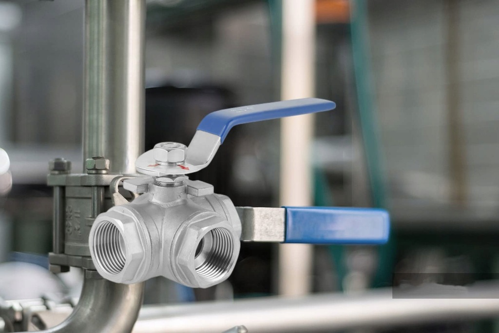 Zawór kulowy ze stali nierdzewnej trójdrożny - 13126144402 - oficjalne archiwum Allegro