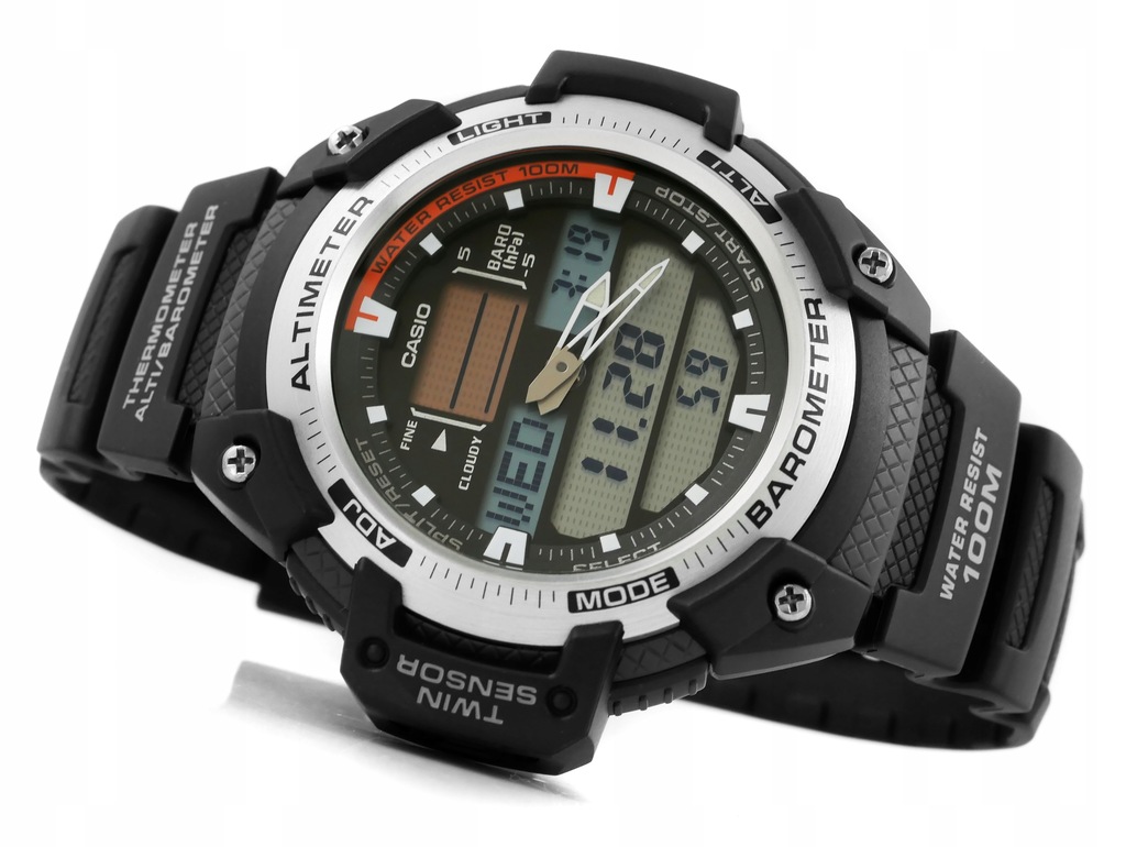 ZEGAREK CASIO SGW-400H barometr TERMOMETR - 7702652170 - oficjalne archiwum Allegro