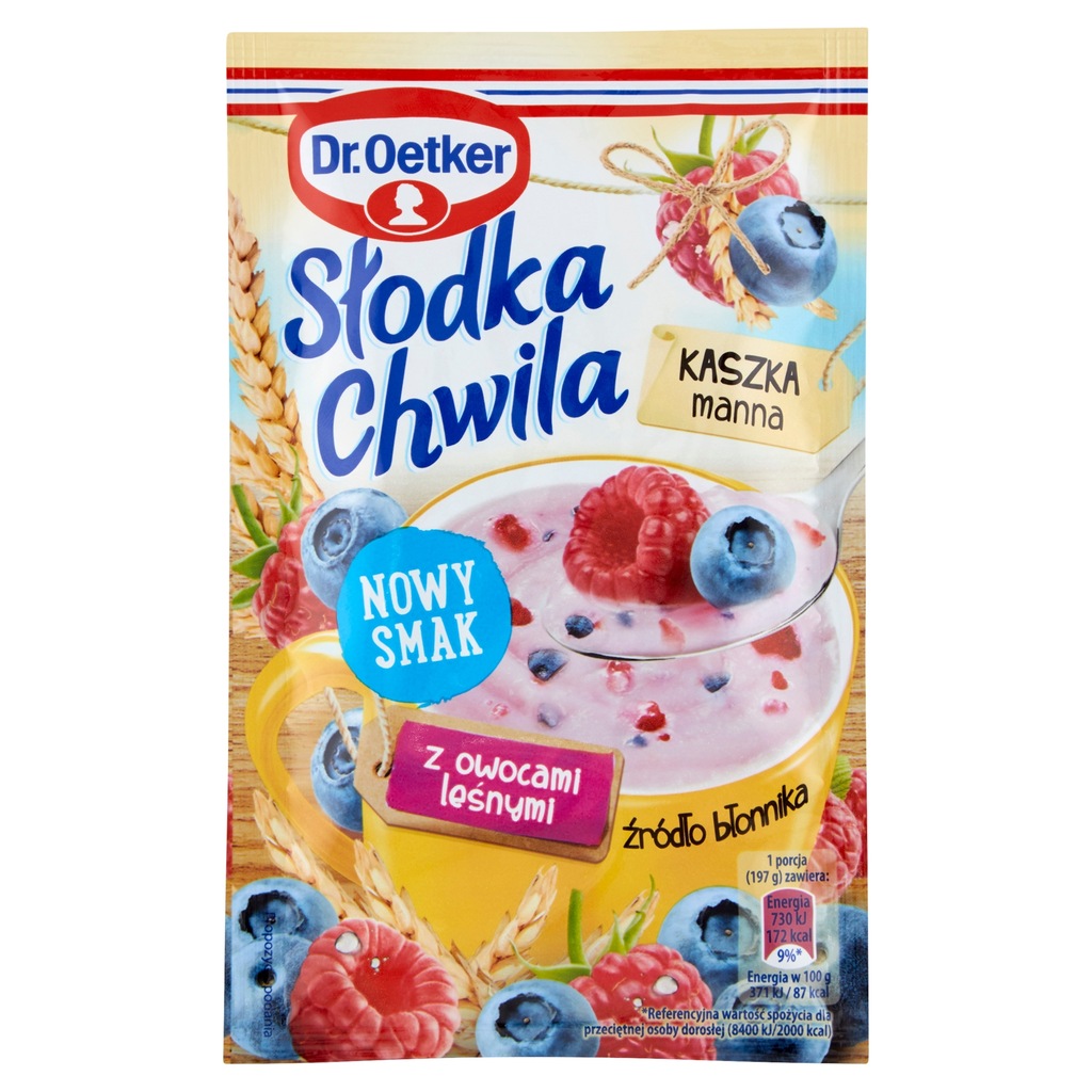 Dr. Oetker Słodka Chwila Kaszka manna z owocami - 13815749356 ...