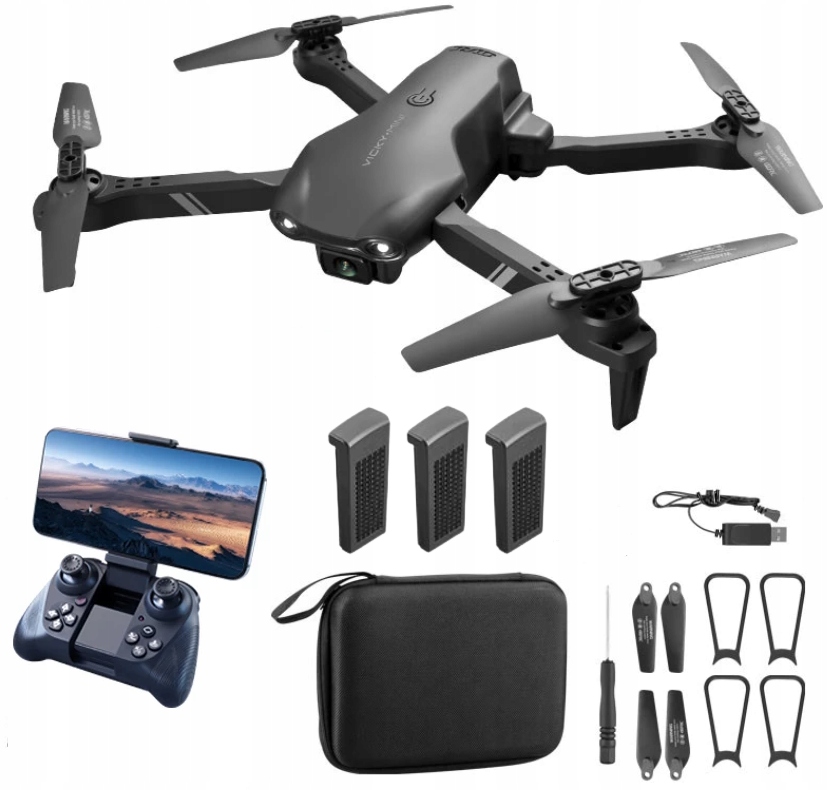 DRON Z KAMERA 6K VICKY 4DRC V13 60min ZASIEG 300m - 12048834697 ...