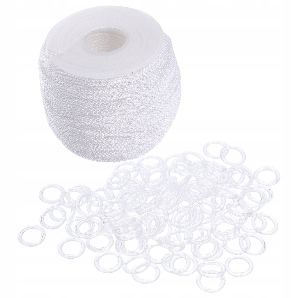WINDOW BLIND CORD ROMAN SHADE PLASTIC RINGS WHITE - 14772508054 ...