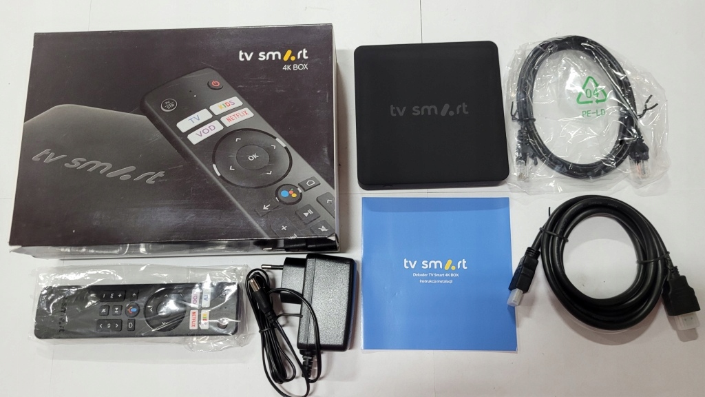 NOWY DEKODER TV SMART 4K BOX DV8519 Z PILOTEM GWR - 12946149228 ...