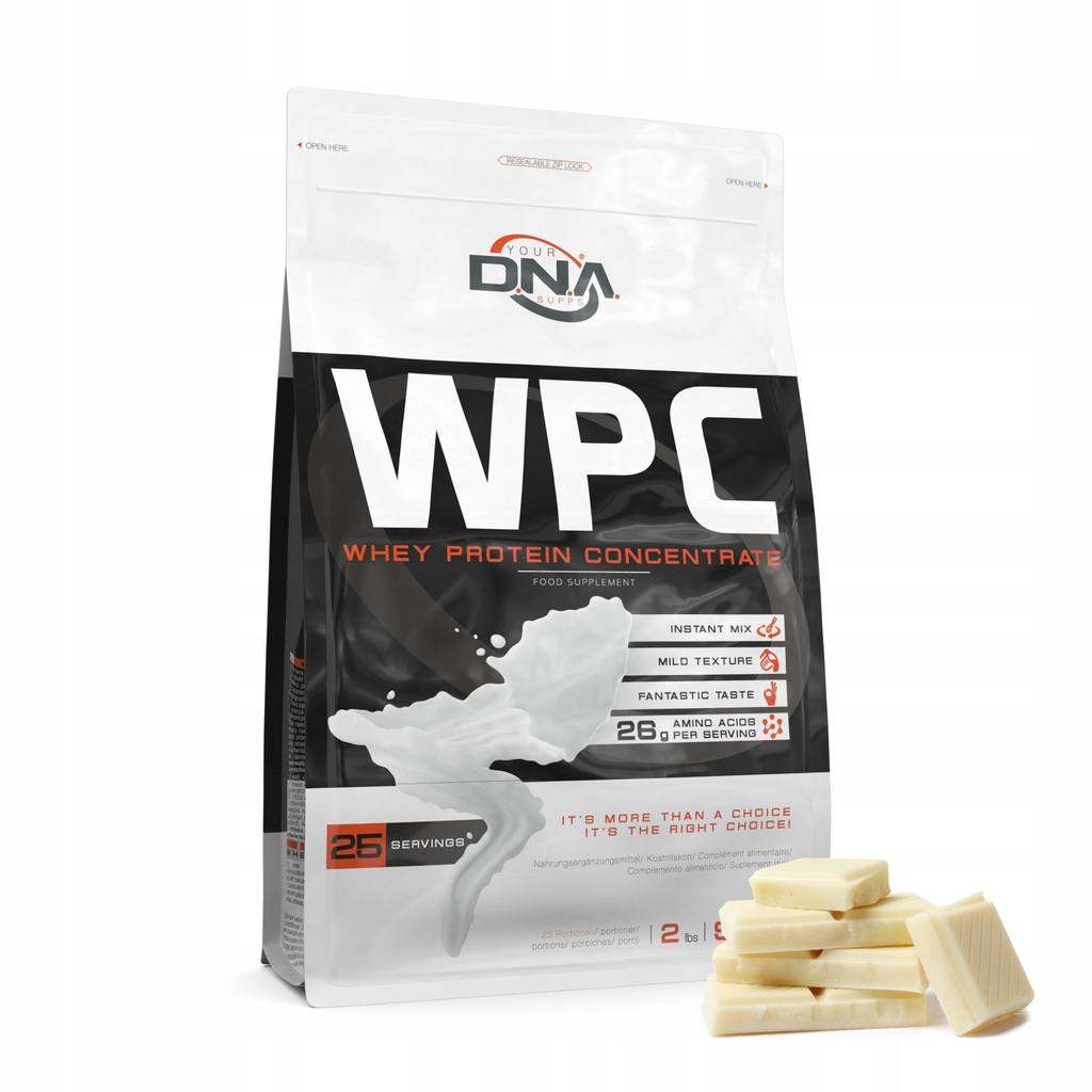 DNA WPC 900g ODŻYWKA BIAŁKOWA WHEY PROTEIN BIAŁKO WPC KONCENTRAT - 8703184409 - oficjalne ...