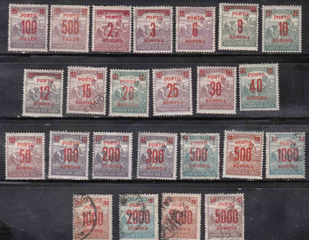 WĘGRY / dopłaty Mi 68-94 z nad. komplet z 1921/24 - 14407488046 ...